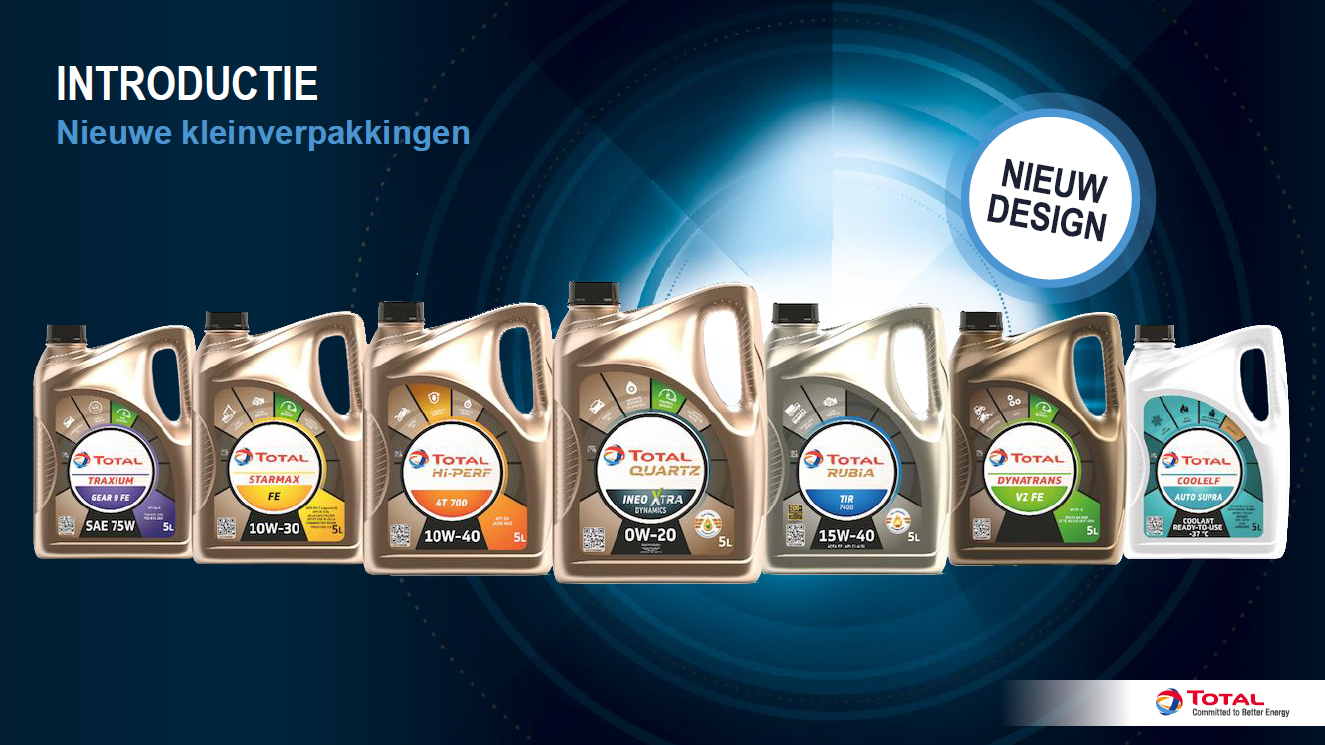 Total introduceert nieuwe verpakkingen smeermiddelen - Van Kessel